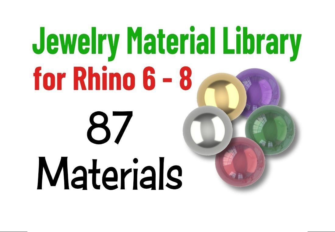 Jewelry Material Library for Rhino Texture | CGTrader
