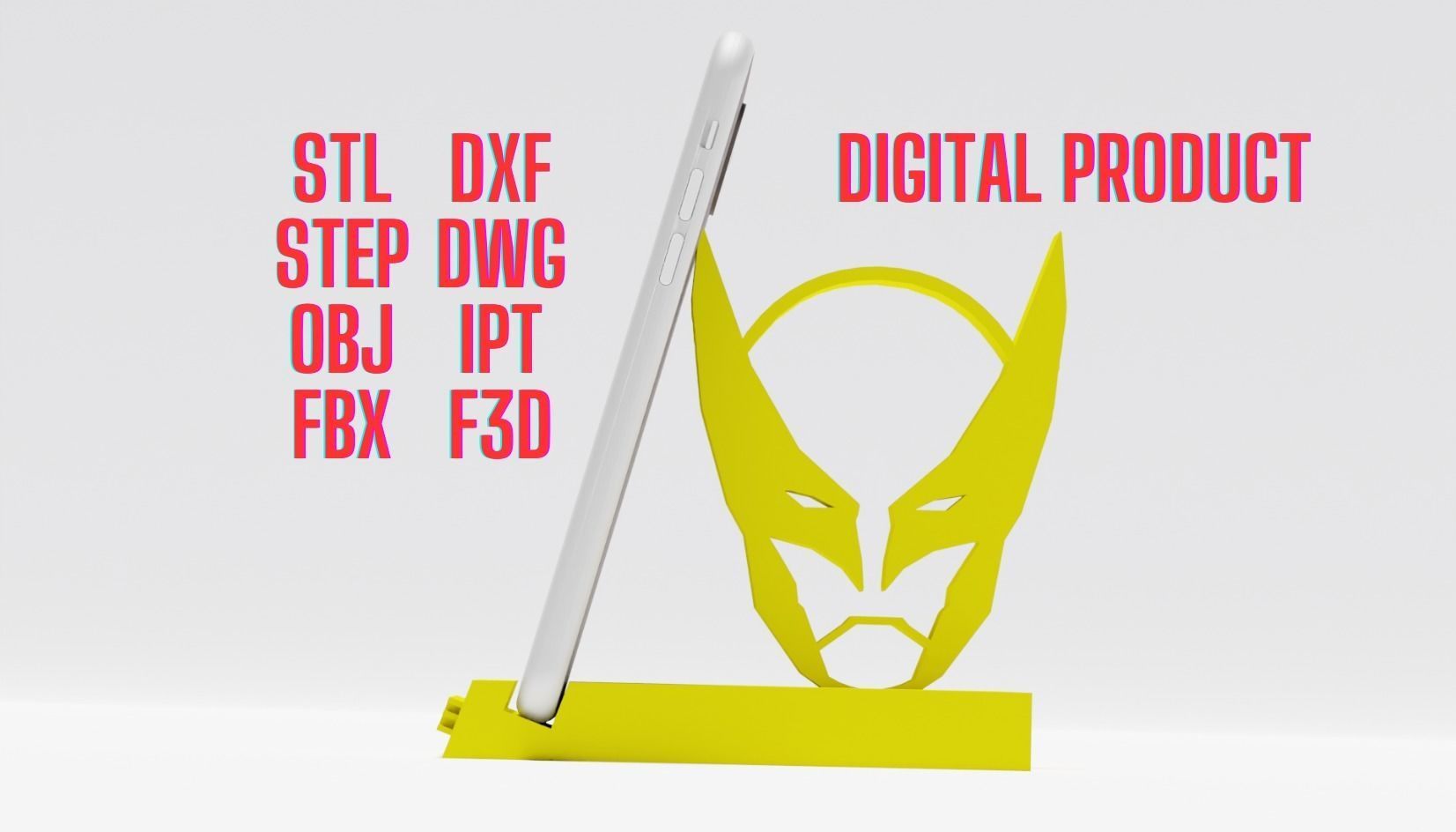 3D Wolverine Phone Holder 3D model 3D printable | CGTrader