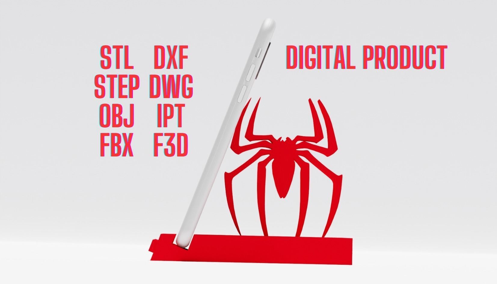 3D Spider Man Phone Holder 3D model 3D printable | CGTrader