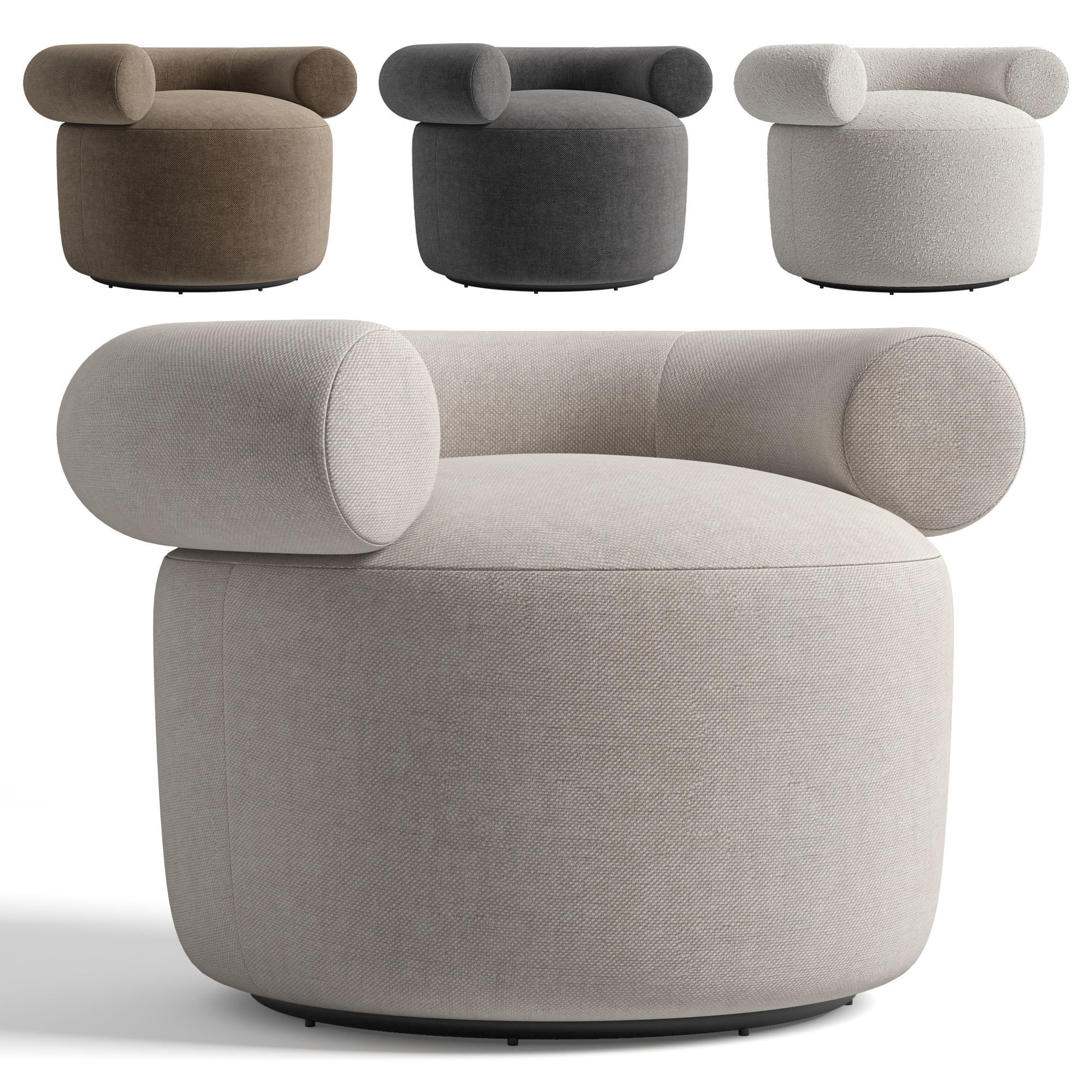 Huggy Swivel Armchair 3D model | CGTrader