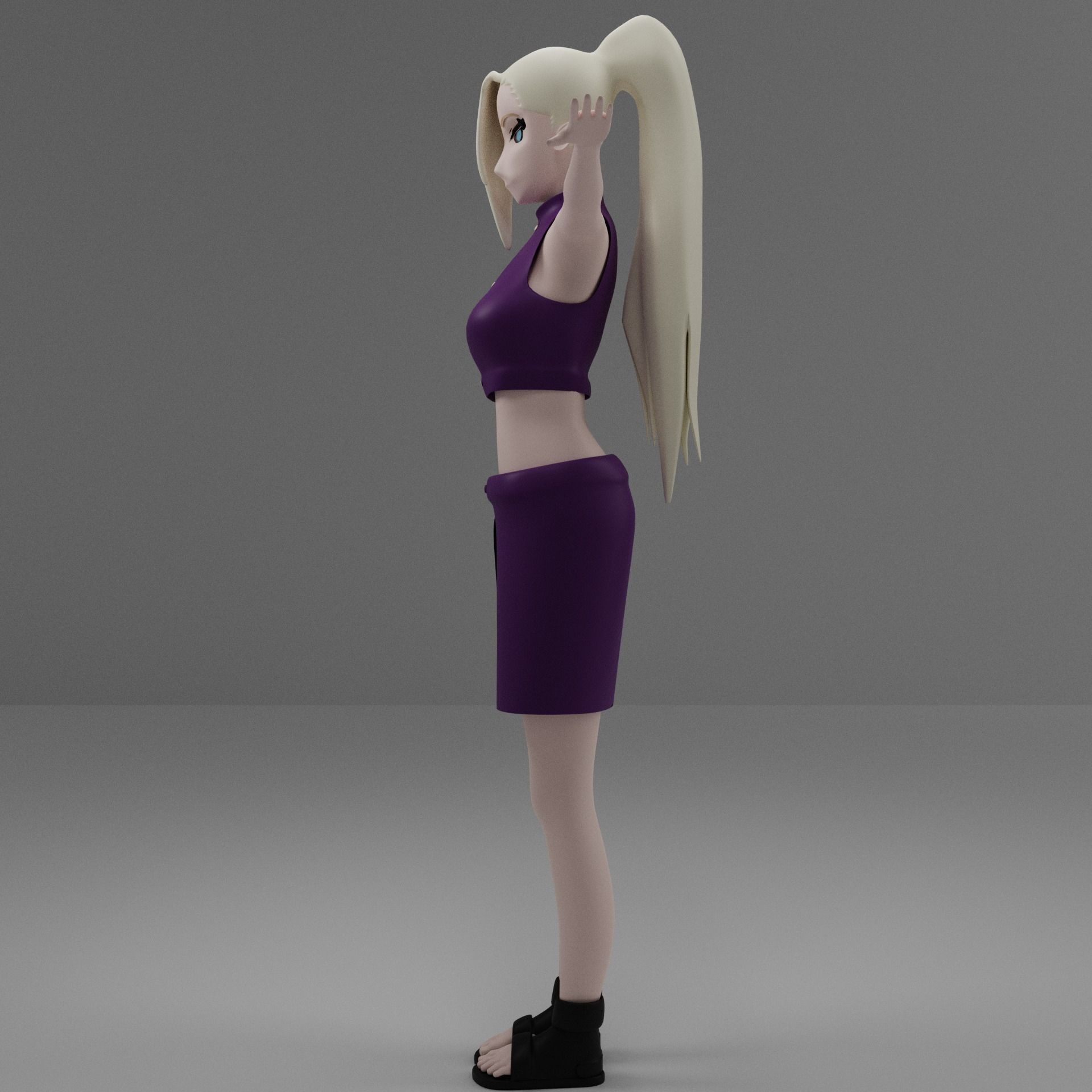 3D model Ino character from Naruto anime VR / AR / low-poly | CGTrader