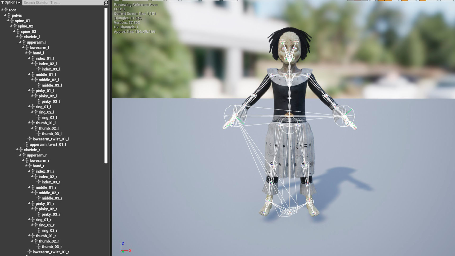 3D model Damn doll game character for Horror games VR / AR / low-poly ...