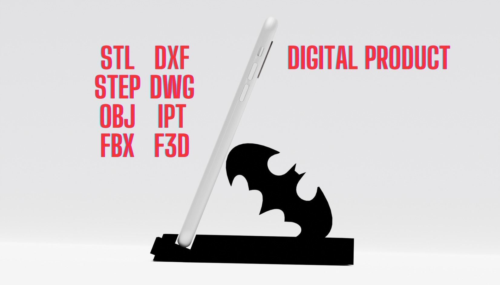 3D Batman Phone Holder 3D model 3D printable | CGTrader