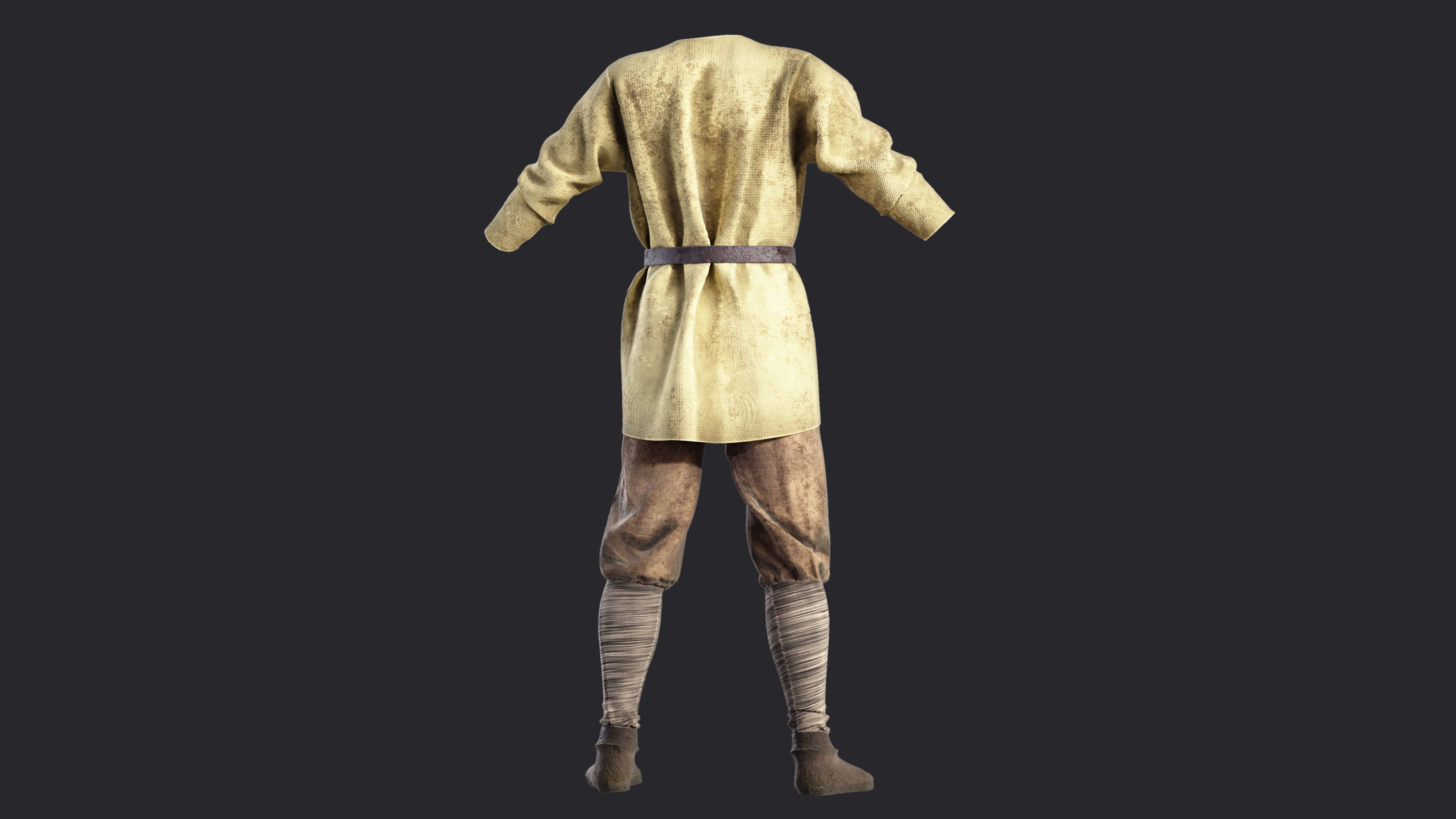 Medieval character outfit and shoes 3D model | CGTrader