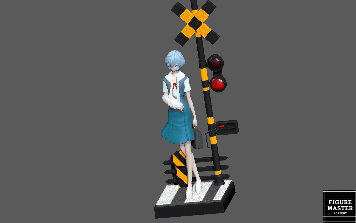 REI AYANAMI UNIFORM EVANGELION ANIME CHARACTER diorama 3D model 3D ...