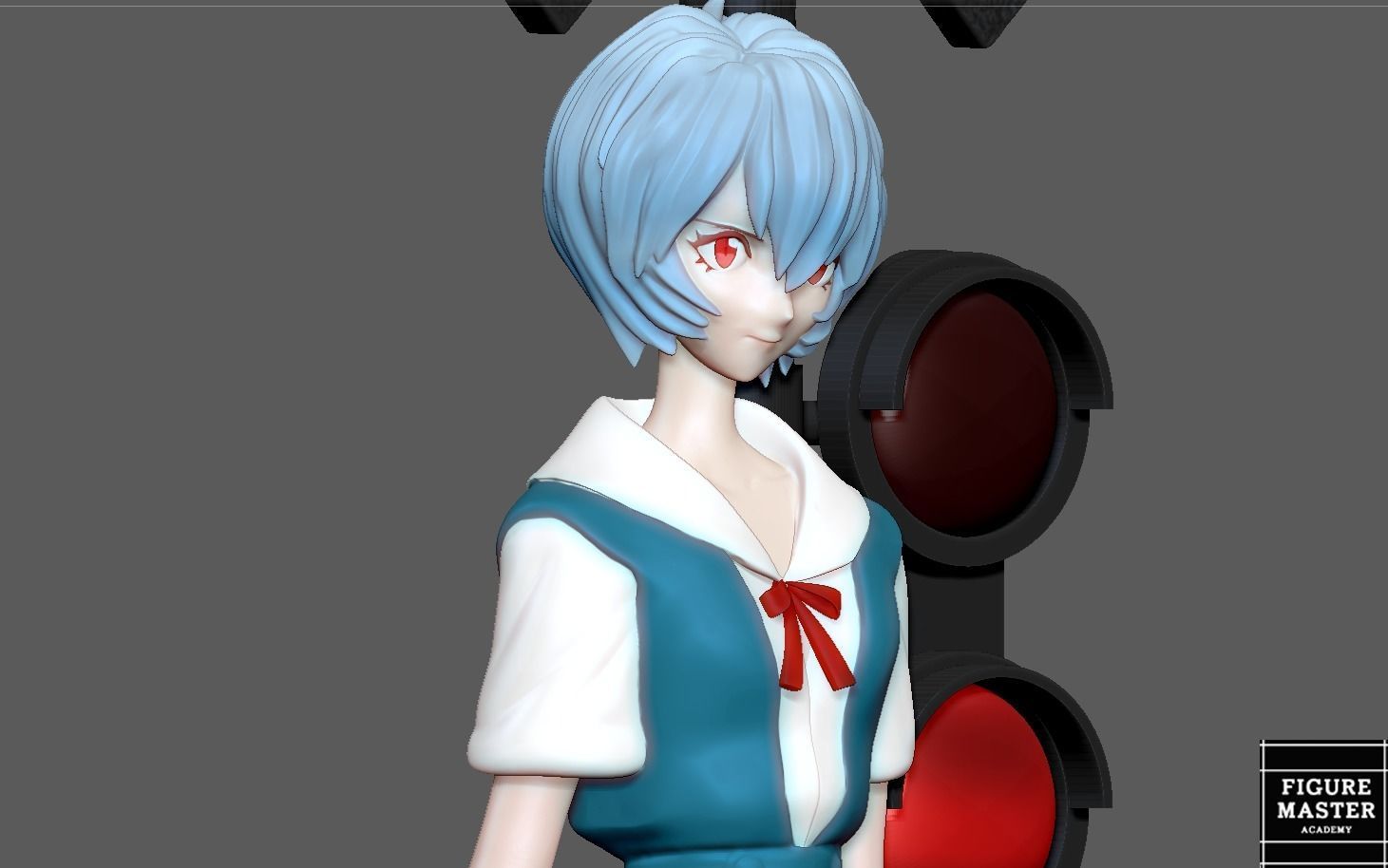 REI AYANAMI UNIFORM EVANGELION ANIME CHARACTER diorama 3D model 3D ...