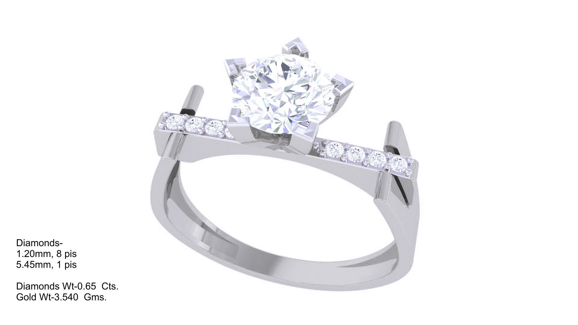 Women Solitaire Ring 3dm stl 3mf mtl gltf glb obj render 3D model 3D printable | CGTrader