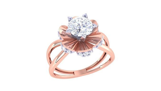 Women Solitaire Ring 3dm stl 3mf mtl gltf glb obj render 3D model 3D printable | CGTrader