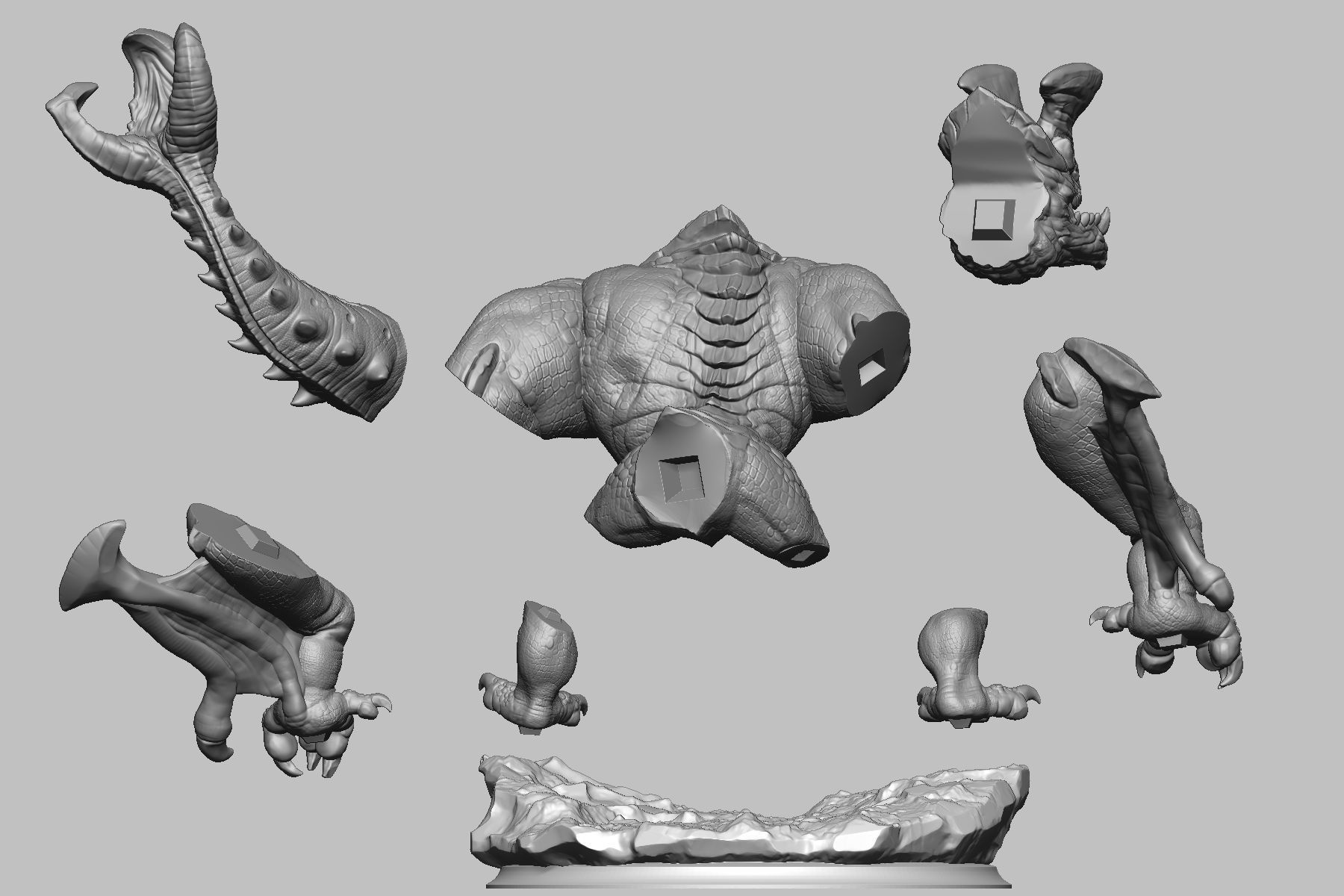 Otachi Kaiju 3D model 3D printable | CGTrader