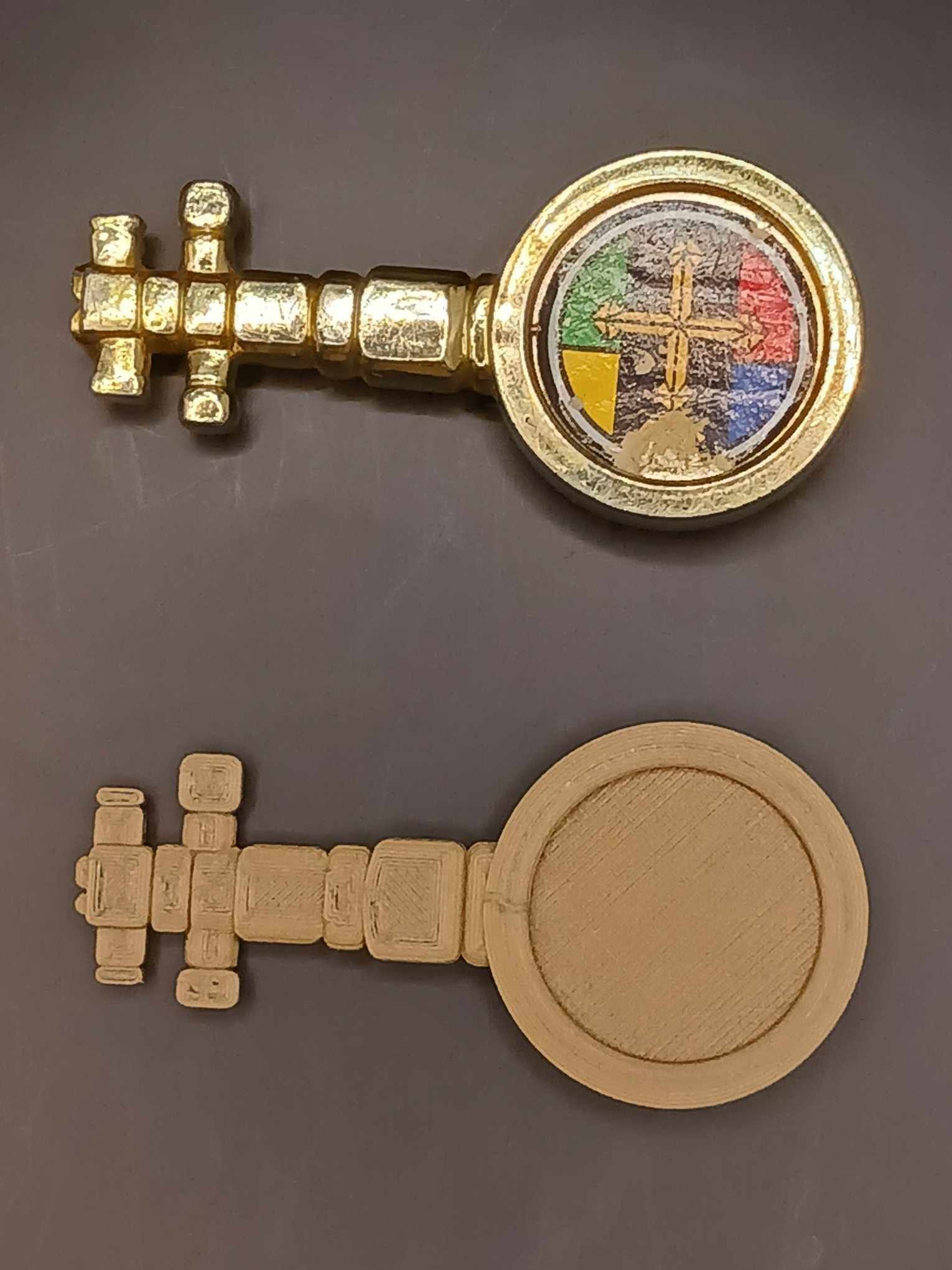 Castle of lions golden key 3D model 3D printable | CGTrader