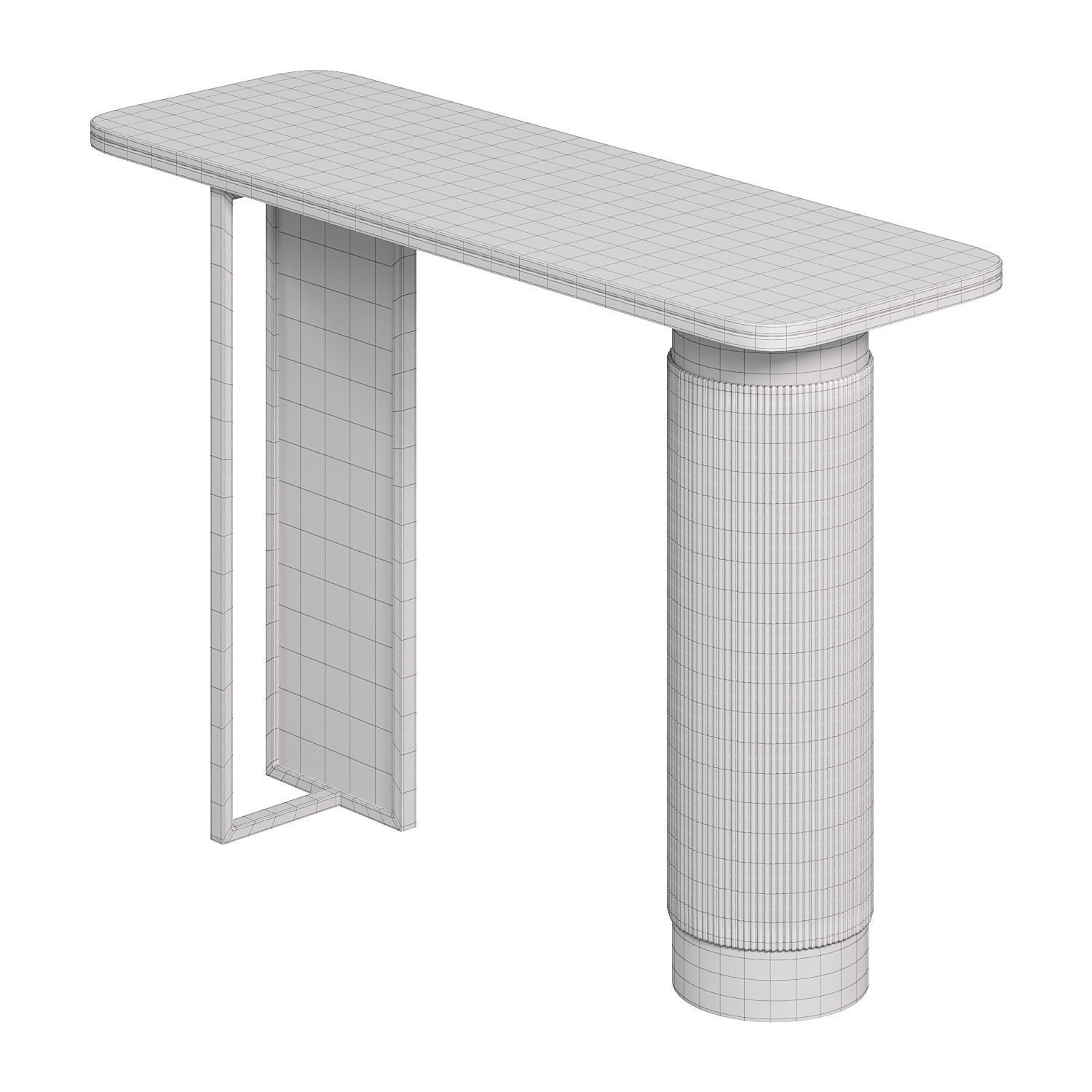 Gold Entryway Console Table by Homary 3D model | CGTrader