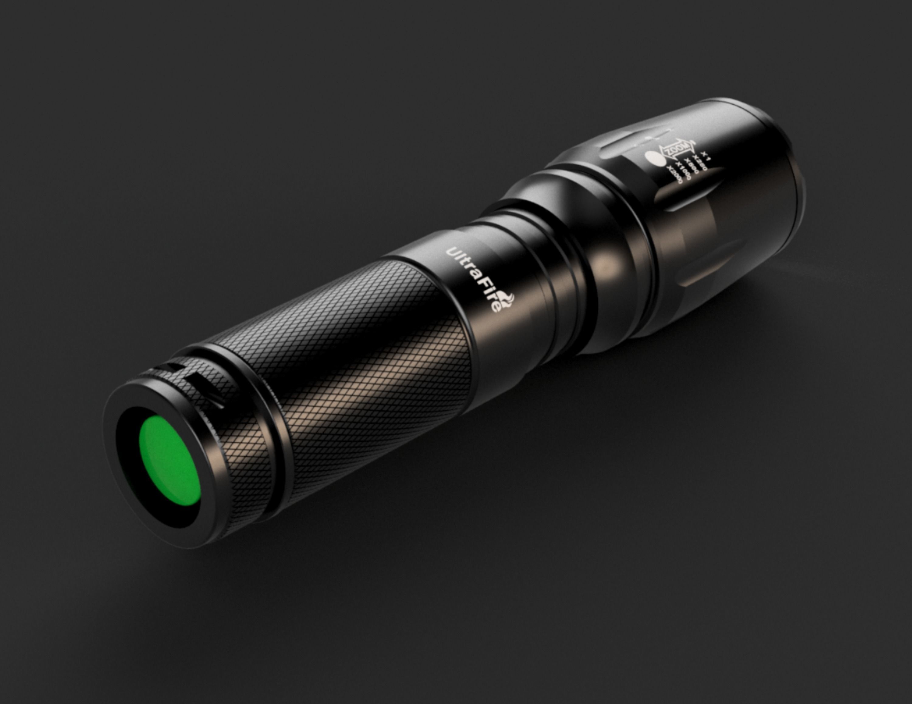 Linterna tactica Ultrafire cree - Fusion 360 model 3D model | CGTrader