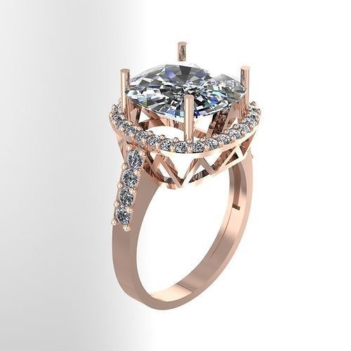 Wedding Engagement Women Ring 3D print model 3D model 3D printable ...