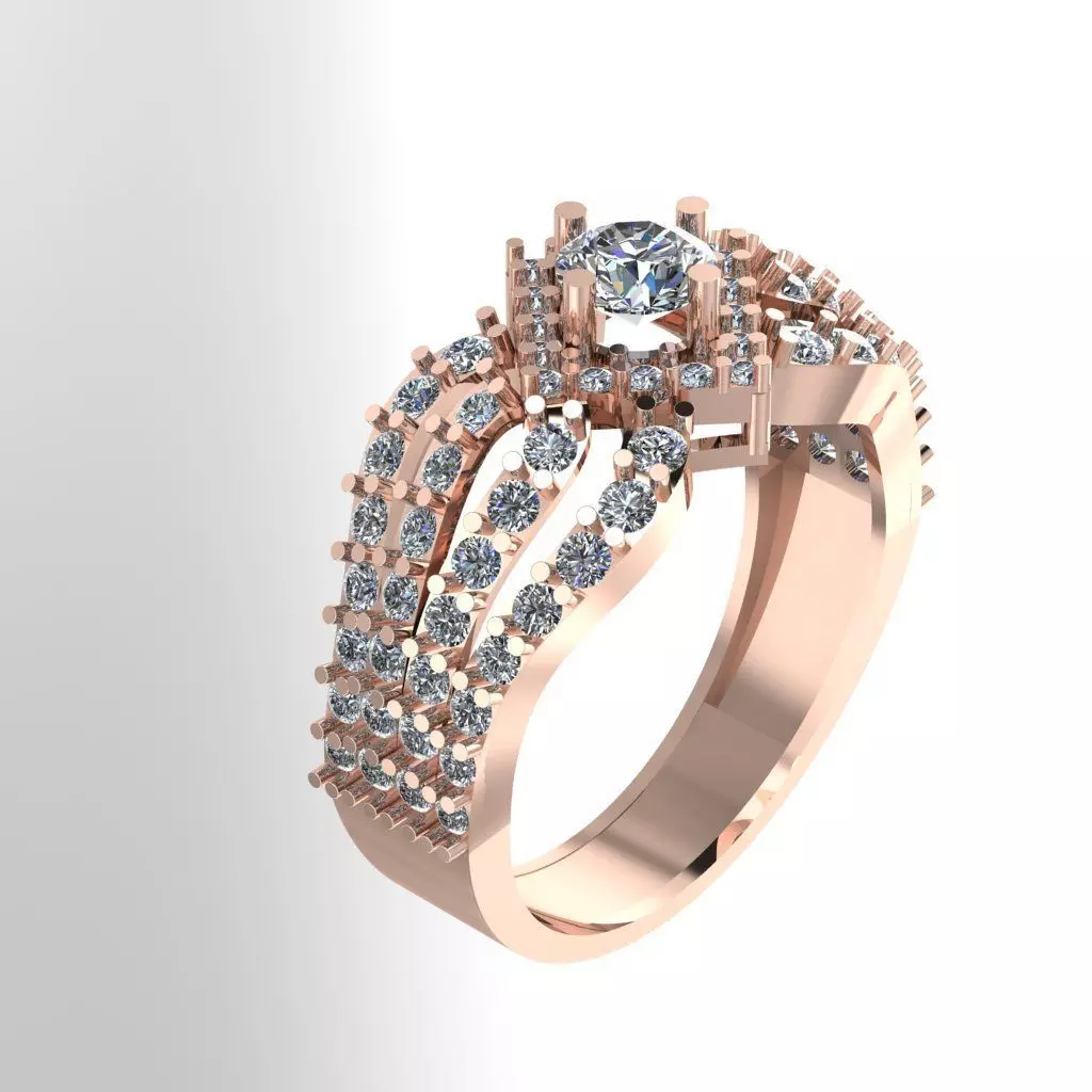 Wedding Engagement Women Ring 3D print model 3D model 3D printable ...