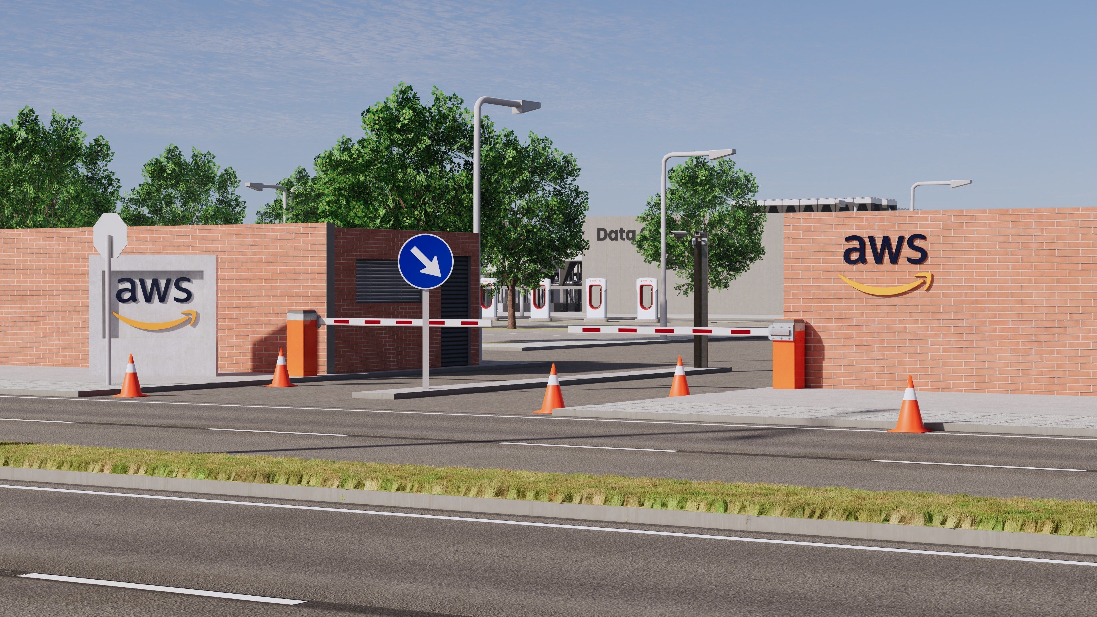 Aws Amazon Data Center Building with Interior 3D model | CGTrader