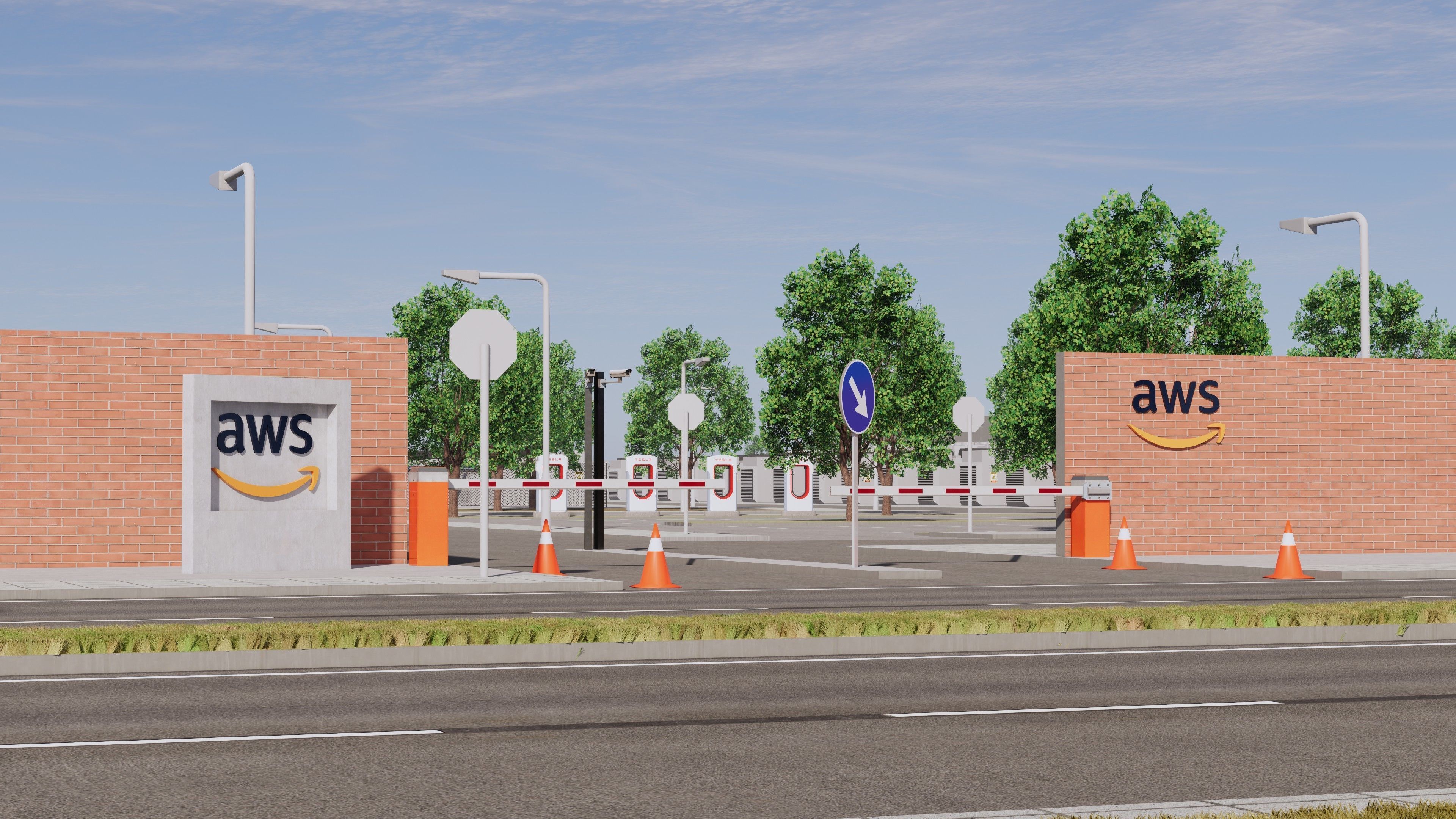 Aws Amazon Data Center Building with Interior 3D model | CGTrader