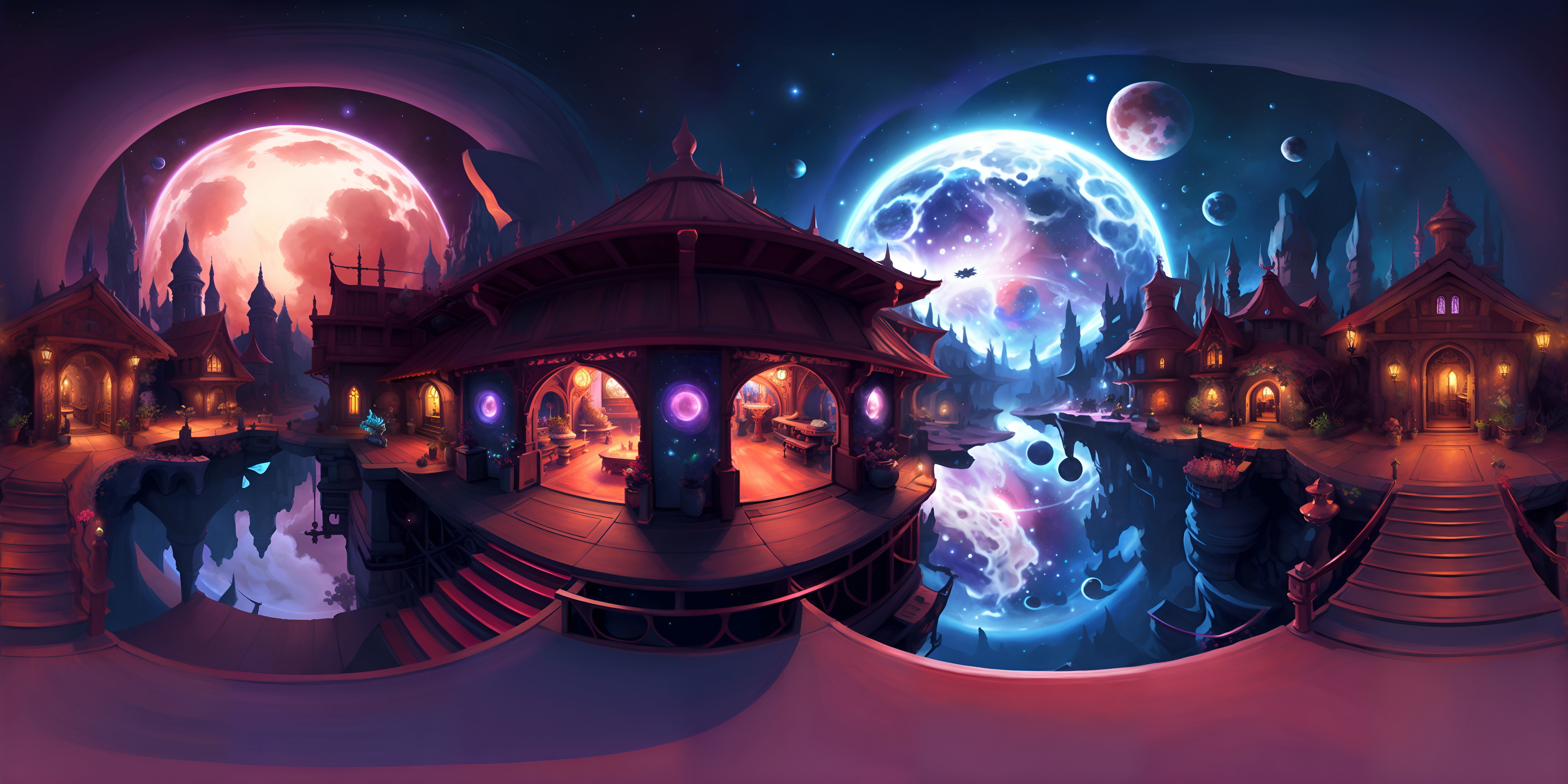 Free Skybox magical night free 3D model | CGTrader