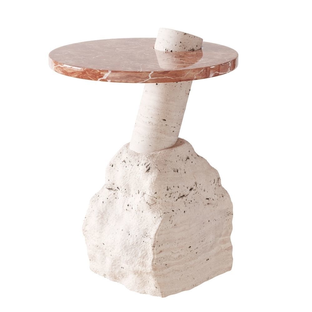 Marble sidetable table rock stone marble 3D model rigged | CGTrader