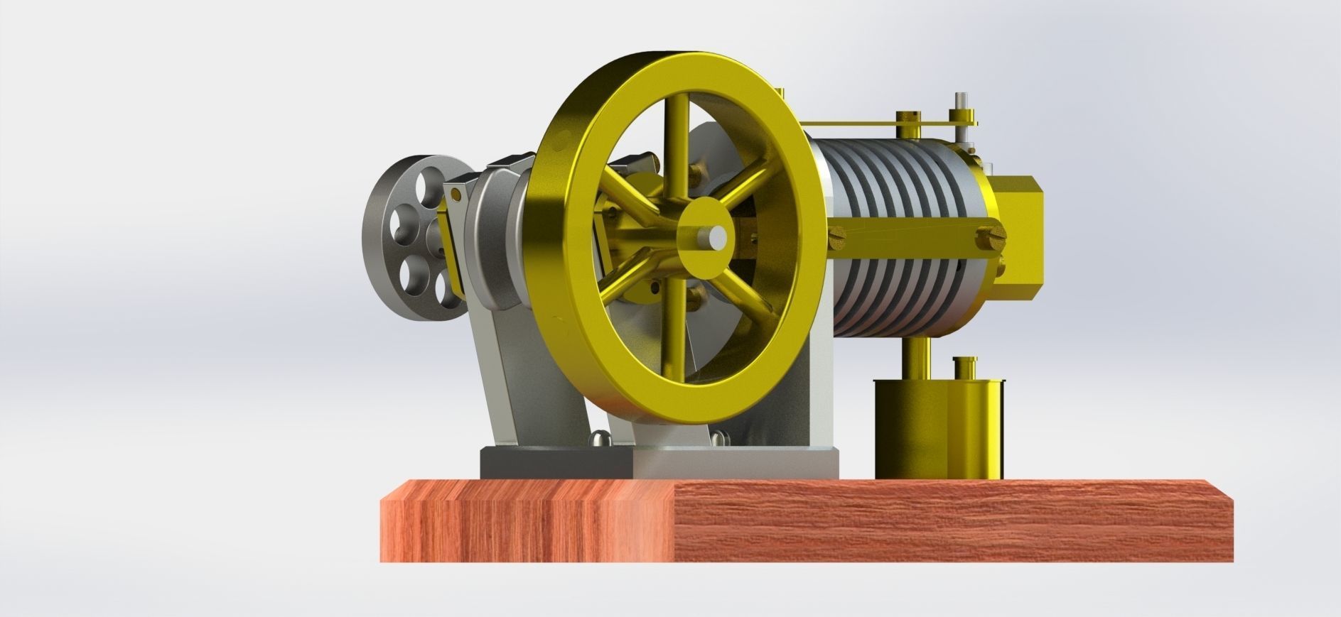 Air cooled vacuum engine 3D model | CGTrader