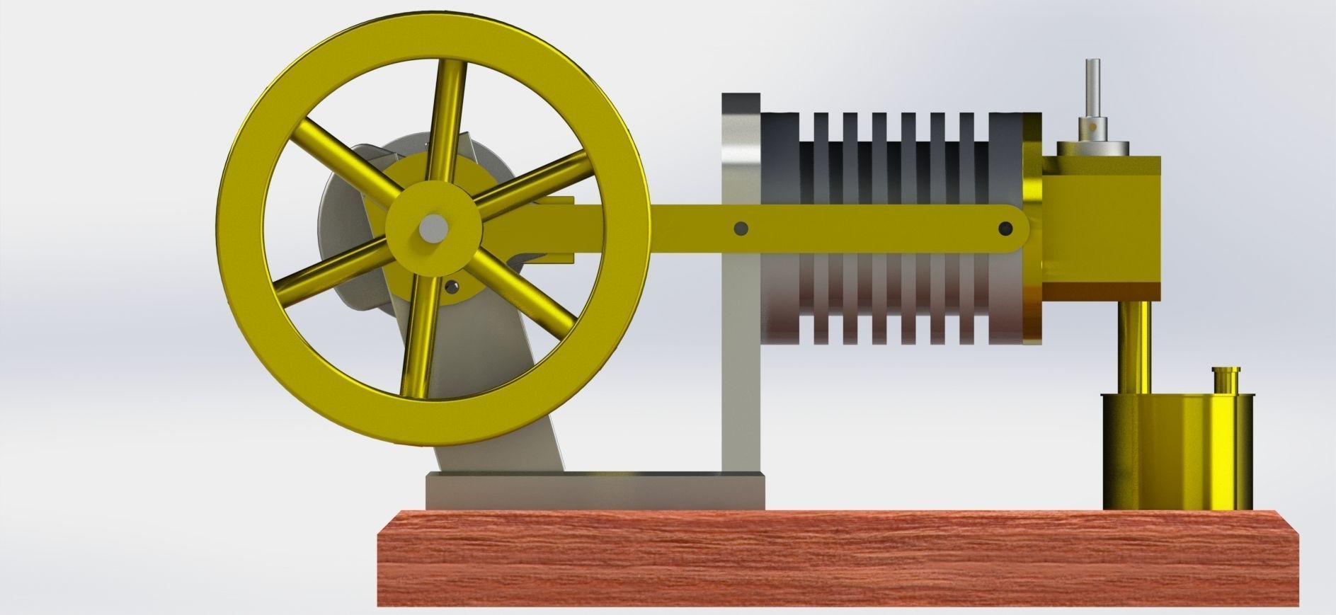 Air cooled vacuum engine 3D model | CGTrader