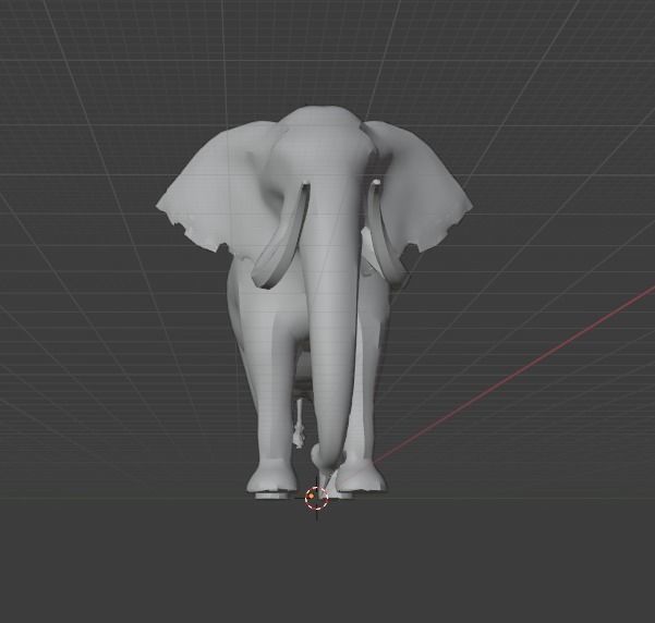 Elephant Base Mesh Low-poly 3D model free VR / AR / low-poly 3D model ...