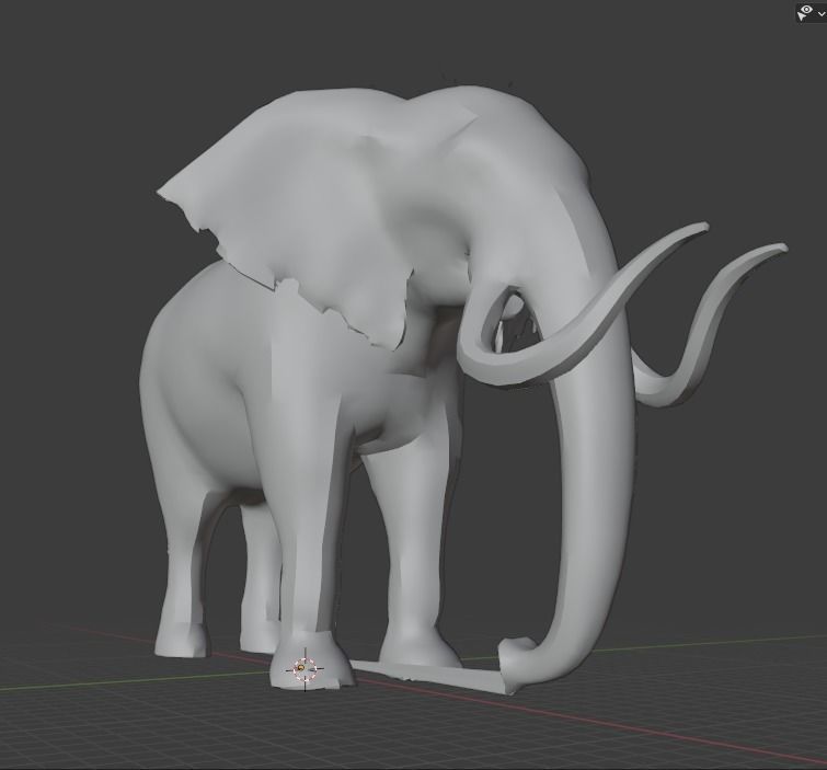 Elephant Base Mesh Low-poly 3D model free VR / AR / low-poly 3D model ...