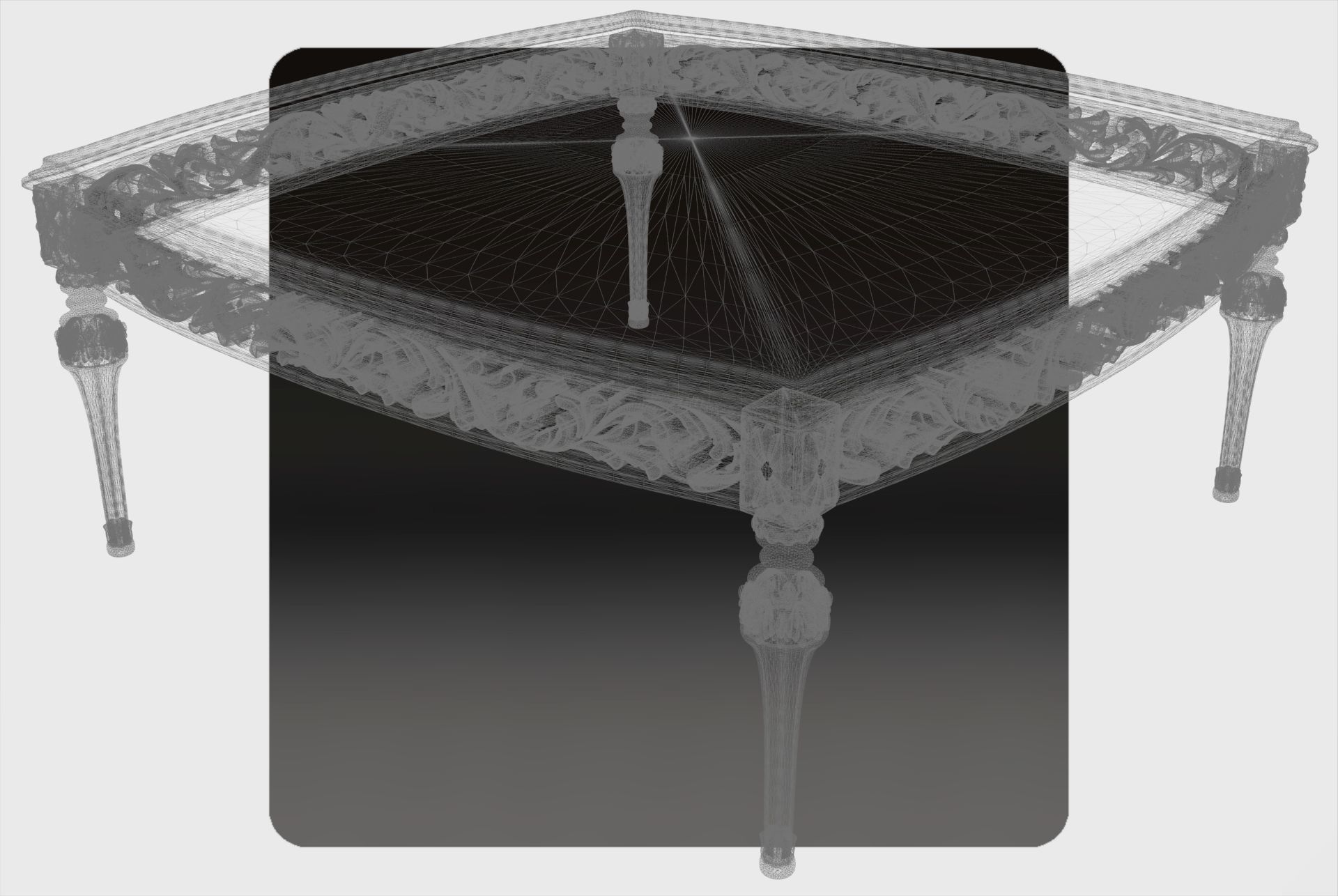 Carved tea table for cnc 1 3D model | CGTrader