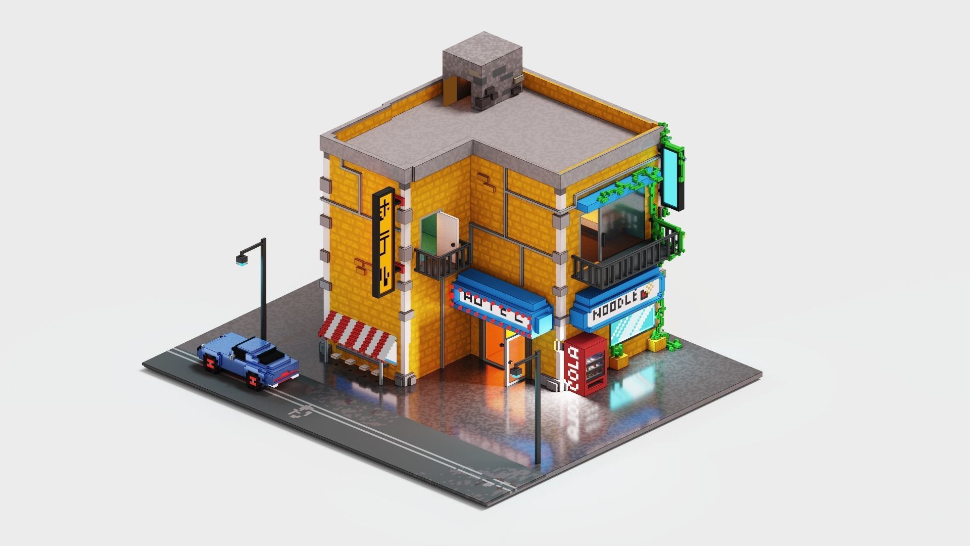 3D model Voxel Building VR / AR / low-poly | CGTrader