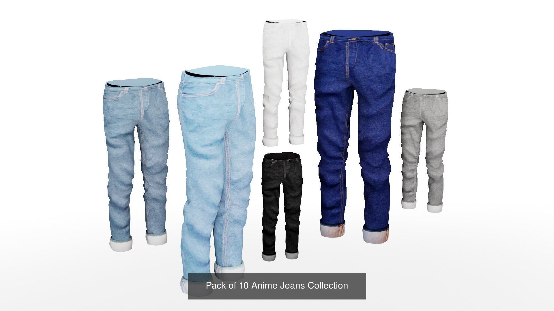 Collection of Rigged Anime Clothing Assets VR / AR / low-poly | CGTrader