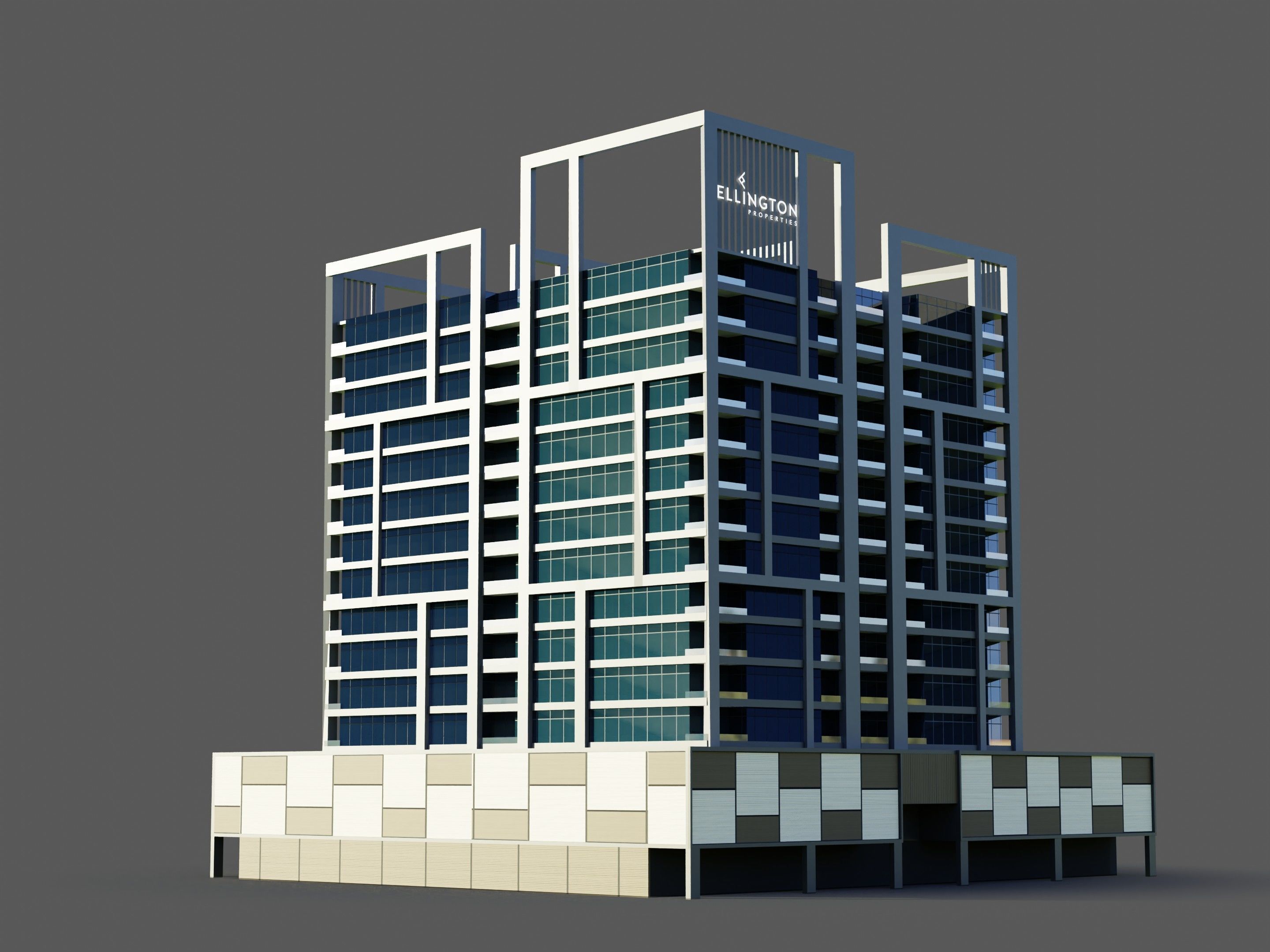 3D model DT1-Ellington Building - Dubai VR / AR / low-poly | CGTrader