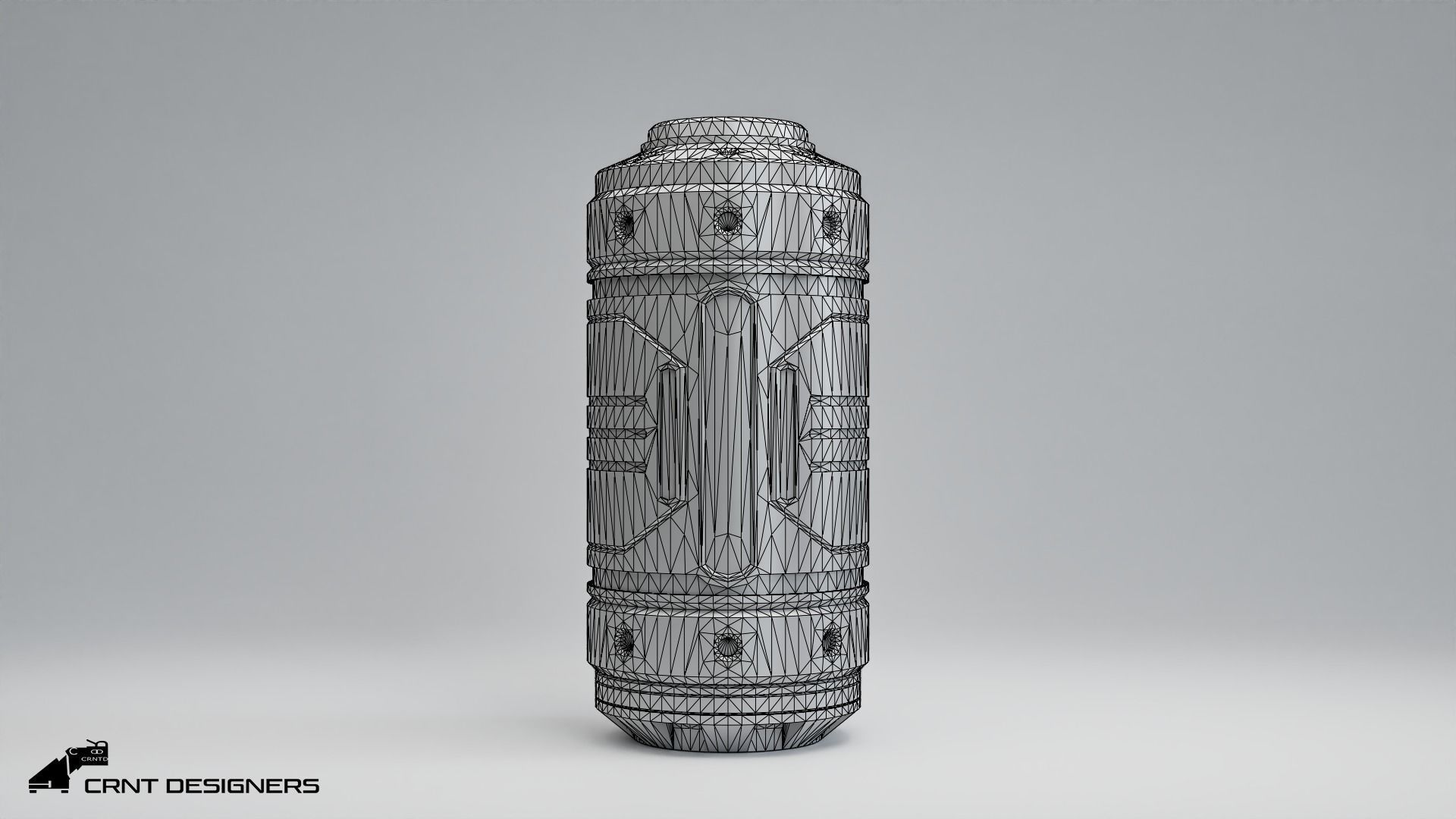 3D model Sci-Fi Cylindrical Container PBR Low Poly 3D Model VR / AR ...