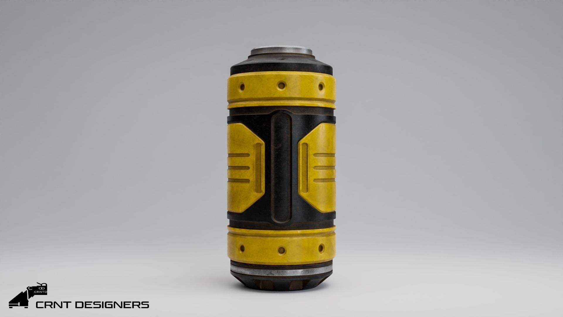 3D model Sci-Fi Cylindrical Container PBR Low Poly 3D Model VR / AR ...