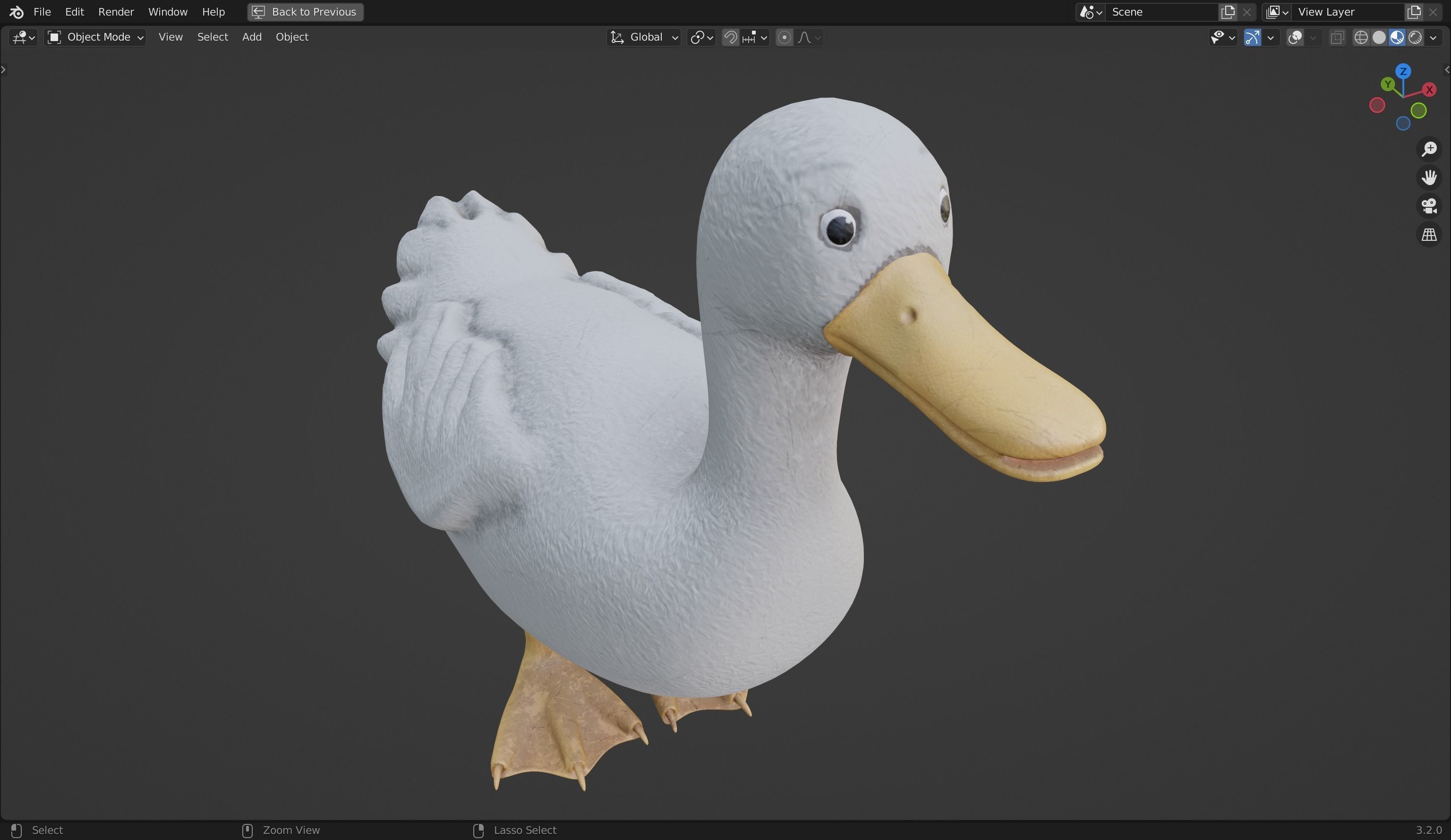 3D model White Duck from Peter Wheat comic book 3D Model VR / AR / low ...