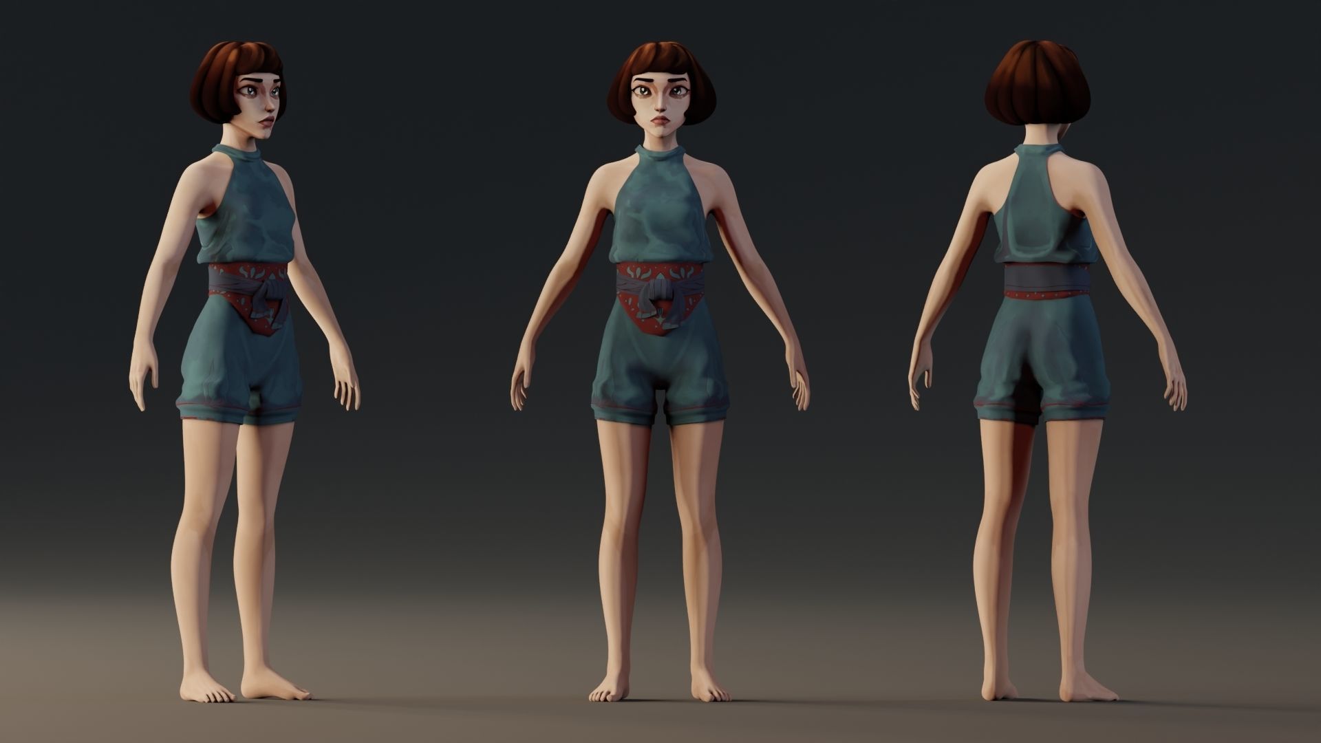 Petra 3D Rigged Blender Model 3D model rigged | CGTrader