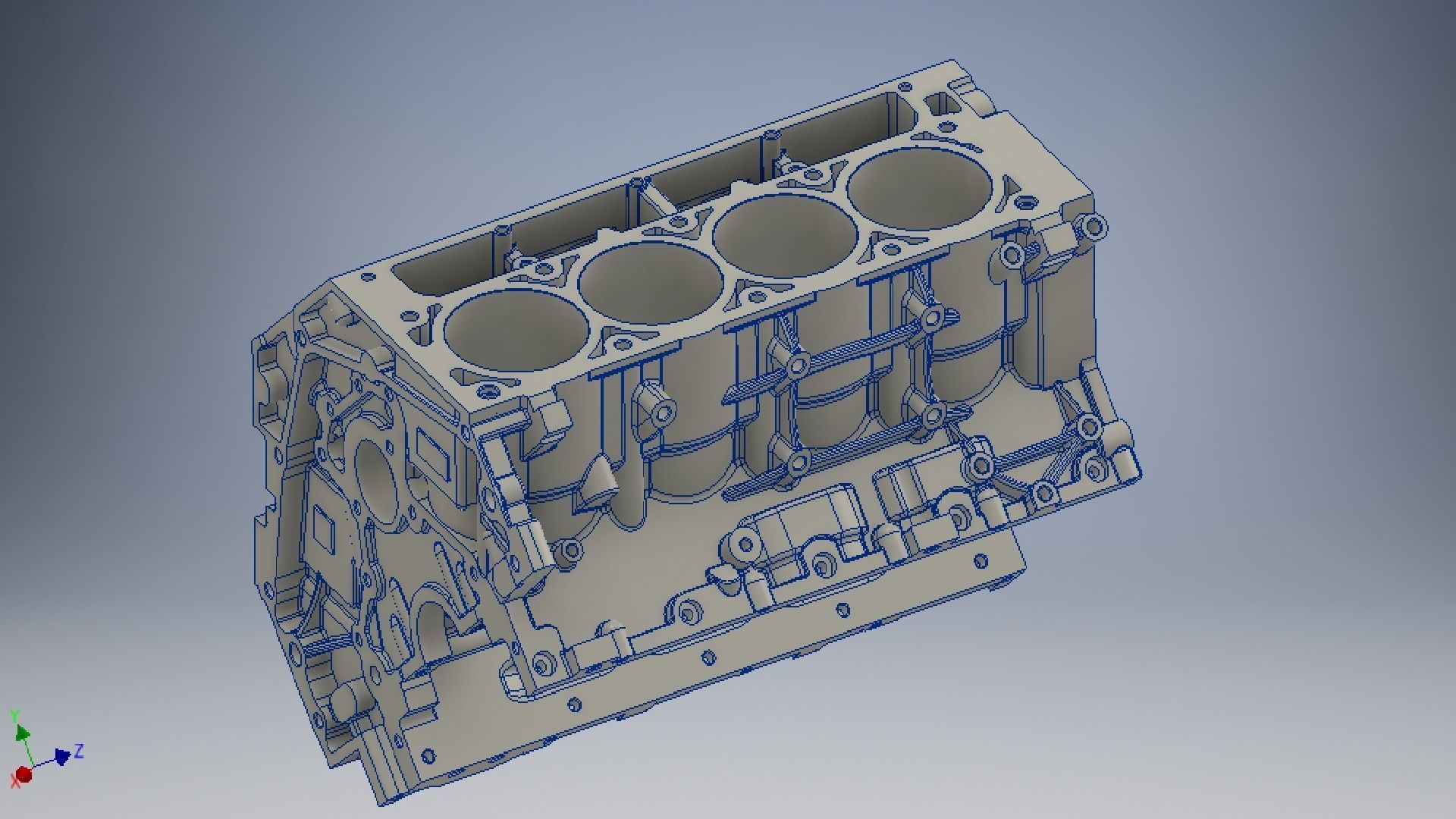 v8 engine block 3D model | CGTrader