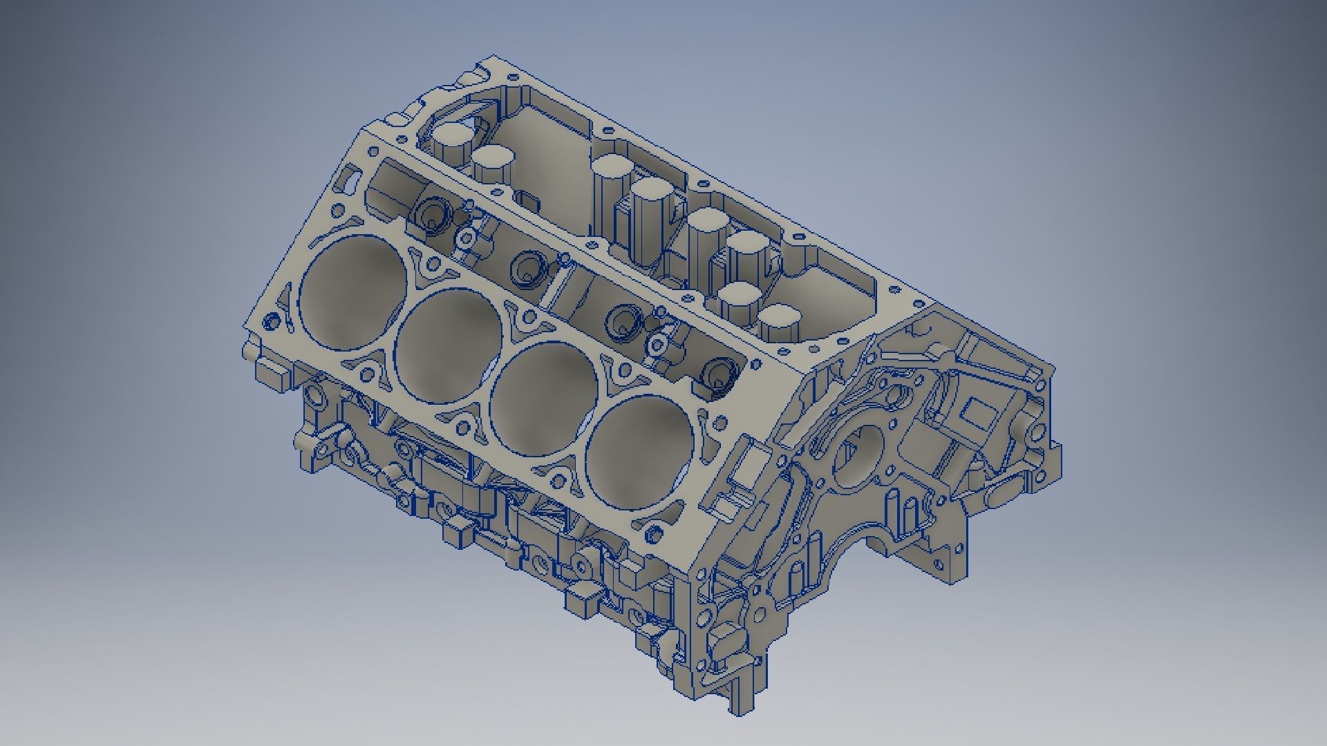 v8 engine block 3D model | CGTrader