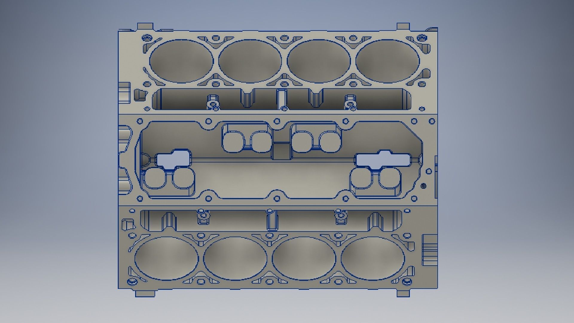 v8 engine block 3D model | CGTrader