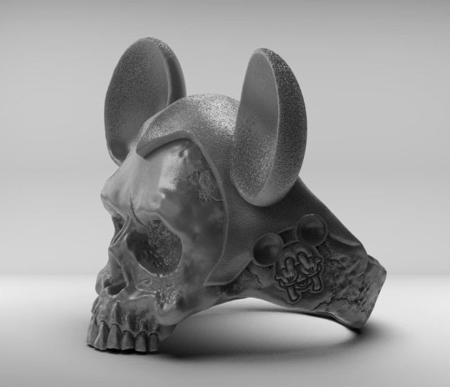 Mickey Mouse head ring 3d model for 3d printing 3D print model 3D model ...