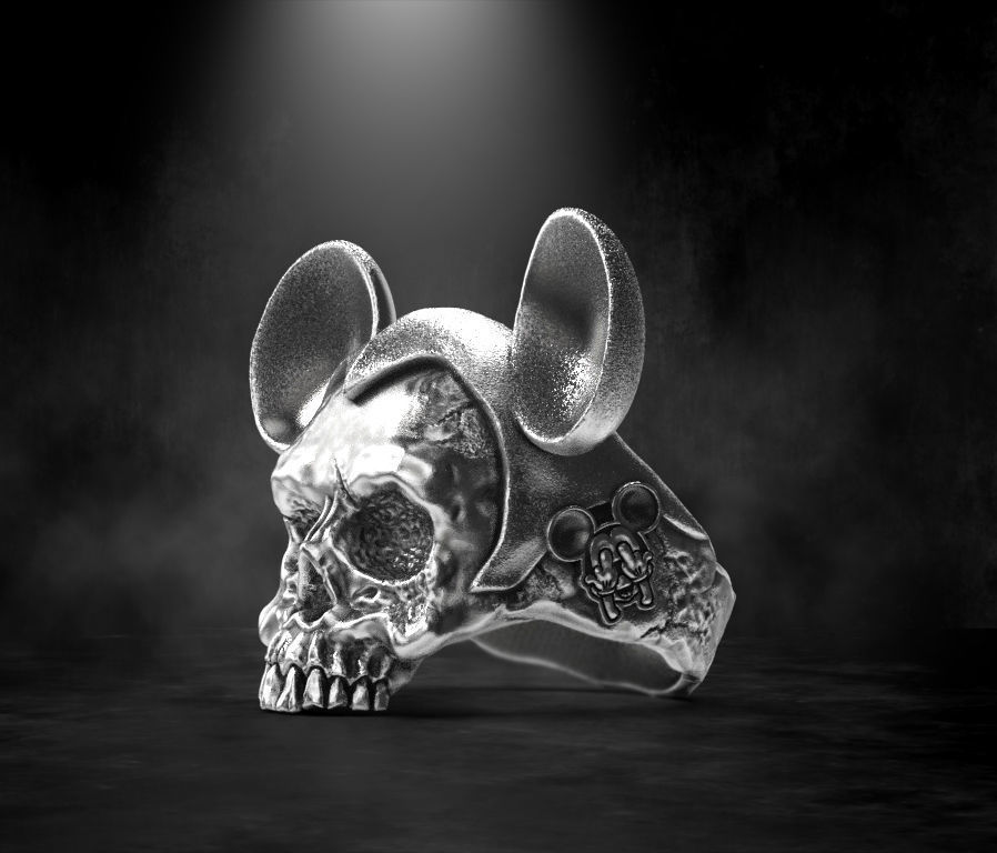 Mickey Mouse head ring 3d model for 3d printing 3D print model 3D model ...