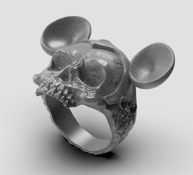 Mickey Mouse head ring 3d model for 3d printing 3D print model 3D model ...