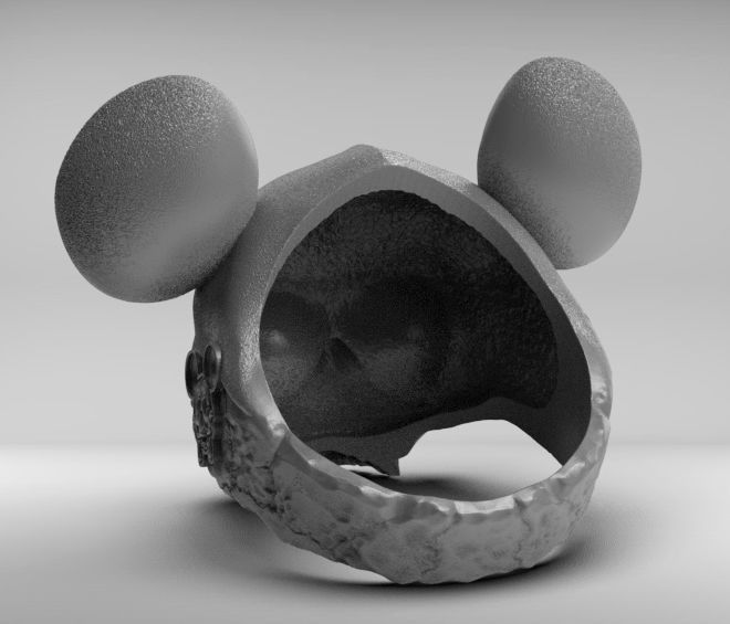 Mickey Mouse head ring 3d model for 3d printing 3D print model 3D model ...