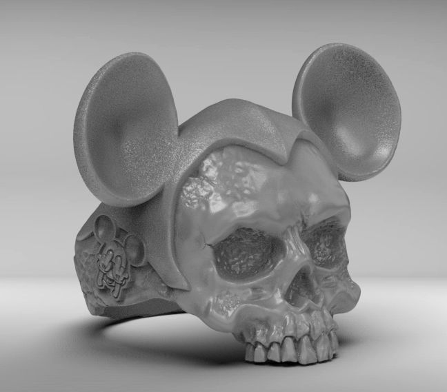 Mickey Mouse head ring 3d model for 3d printing 3D print model 3D model ...