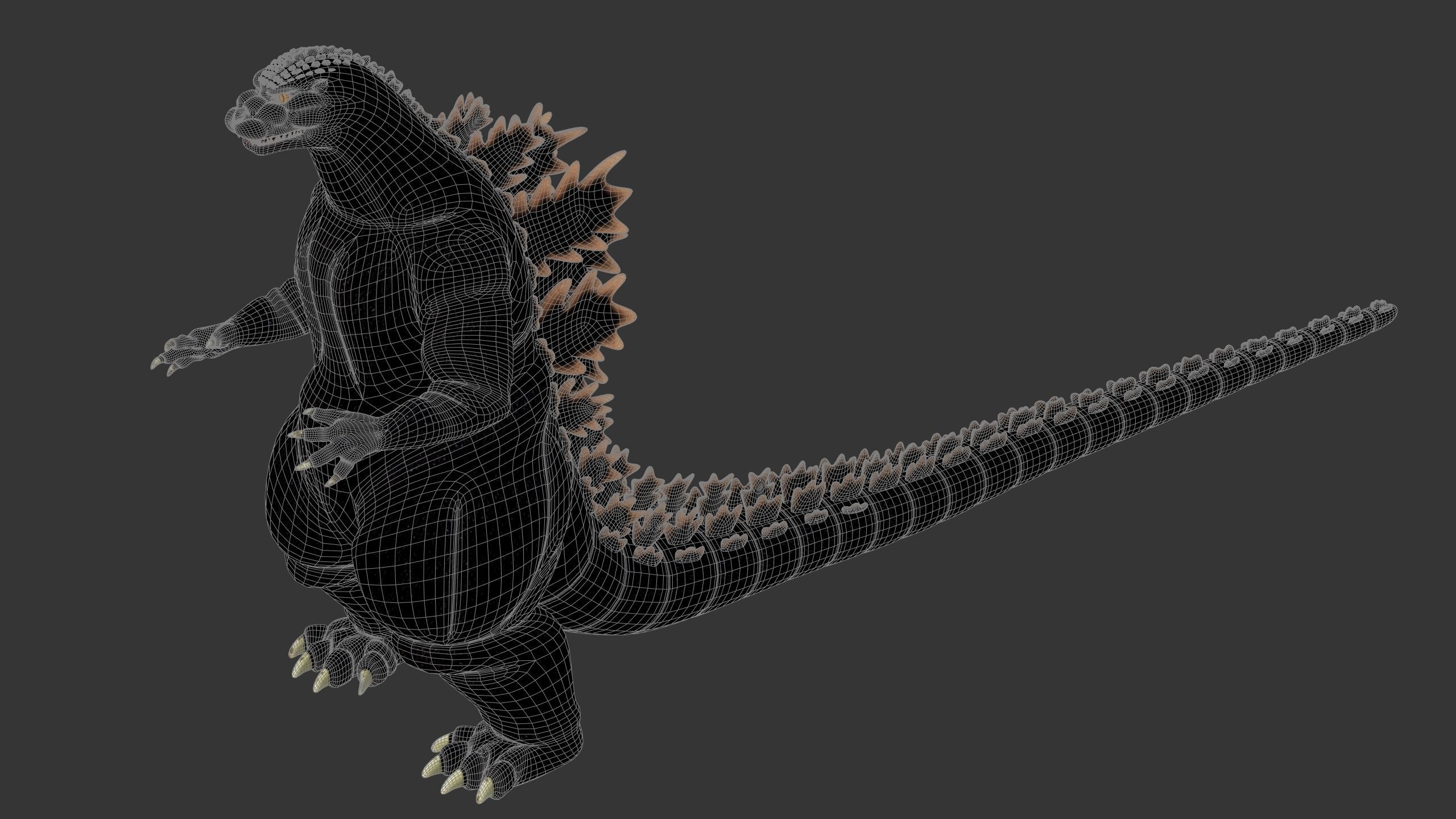 Godzilla Heisei 1994 3D model animated rigged | CGTrader