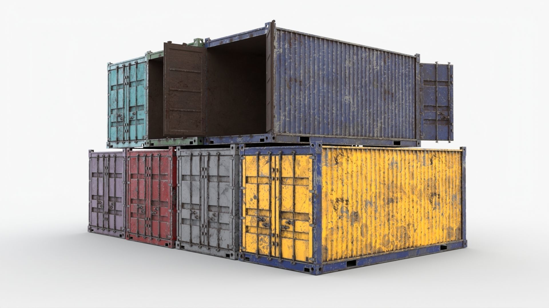 Realistic Shipping Container 3D model | CGTrader