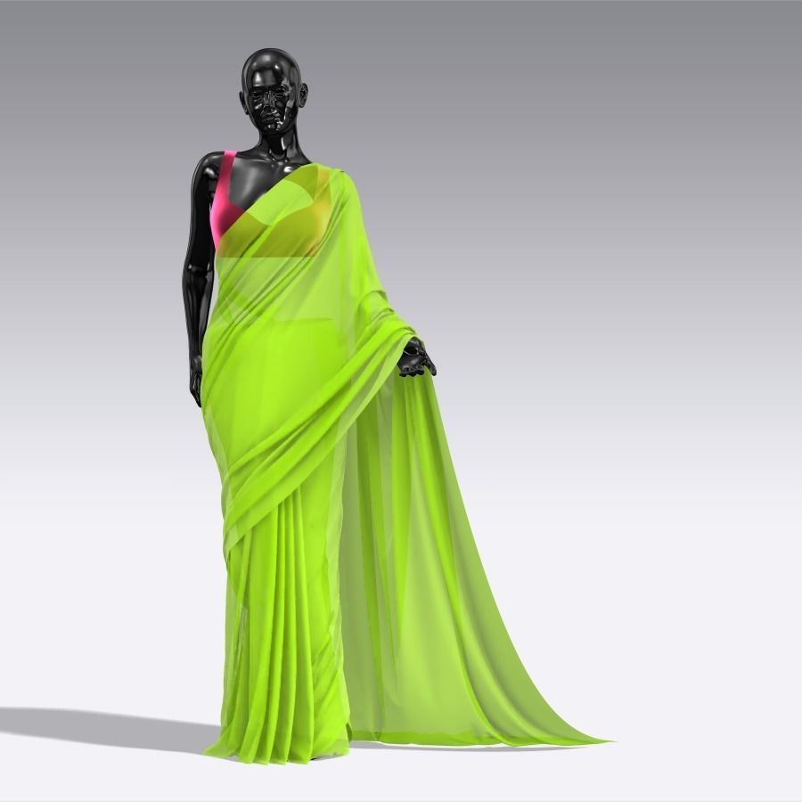 Saree 3D model | CGTrader