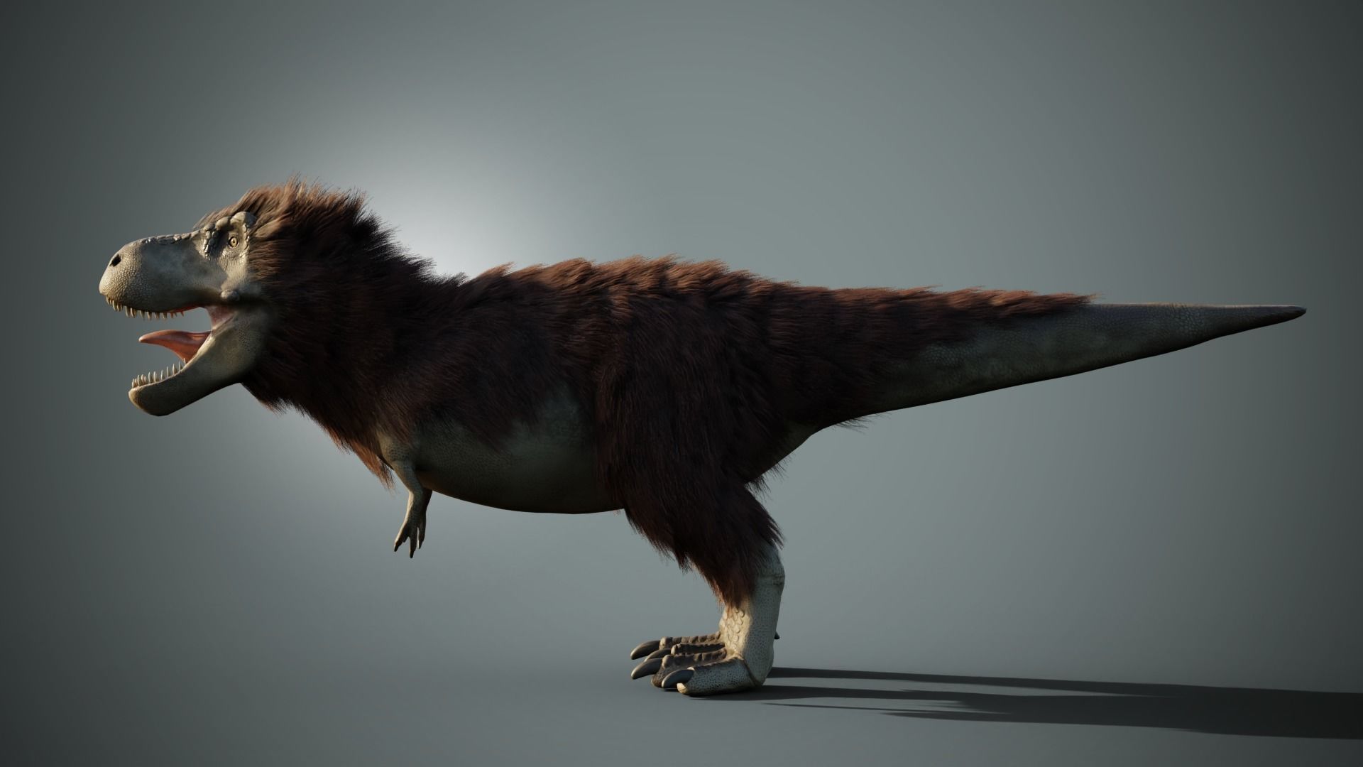 3D model Tyrannosaurus Rex with feathers VR / AR / low-poly | CGTrader