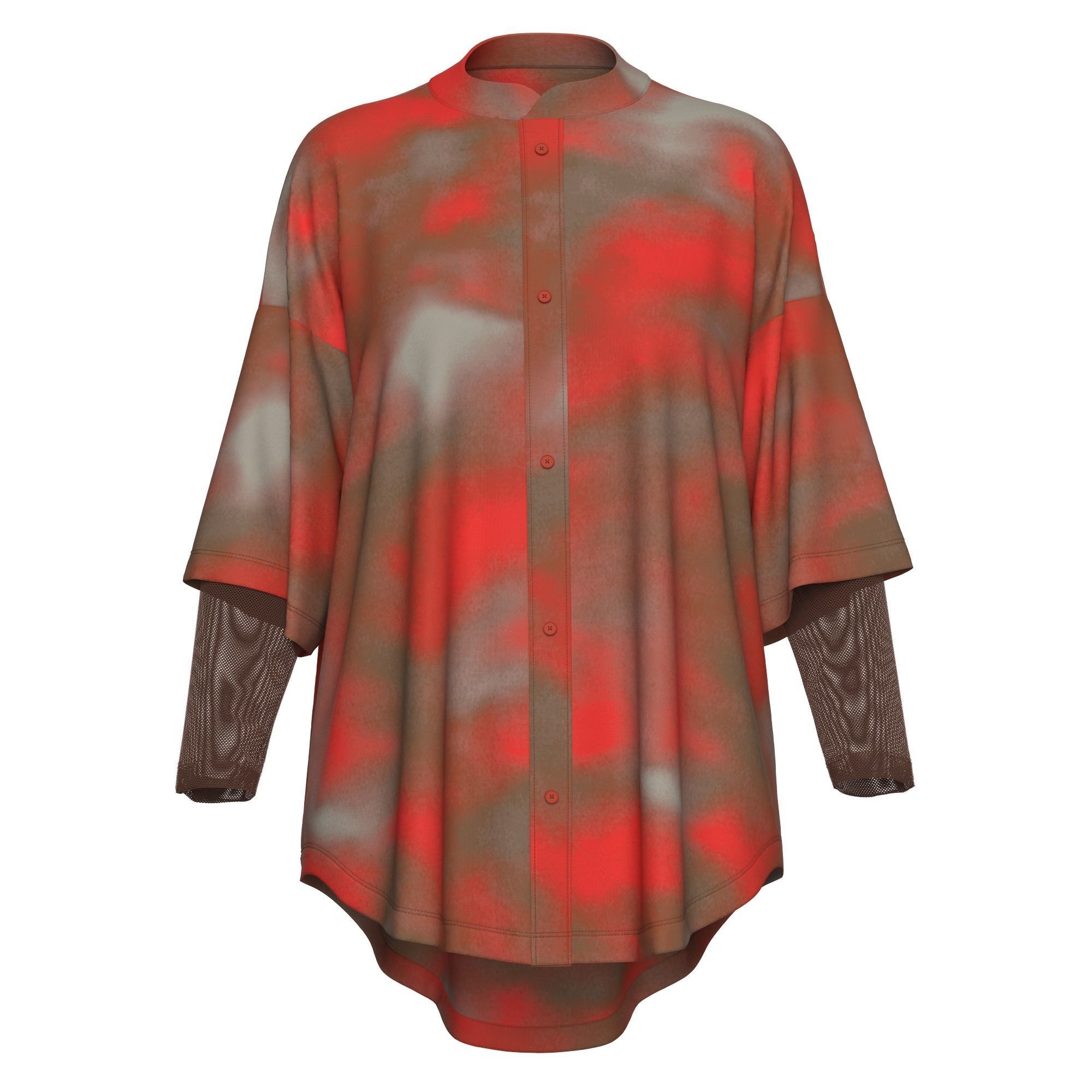 Double Layer Shirt 3D model rigged | CGTrader