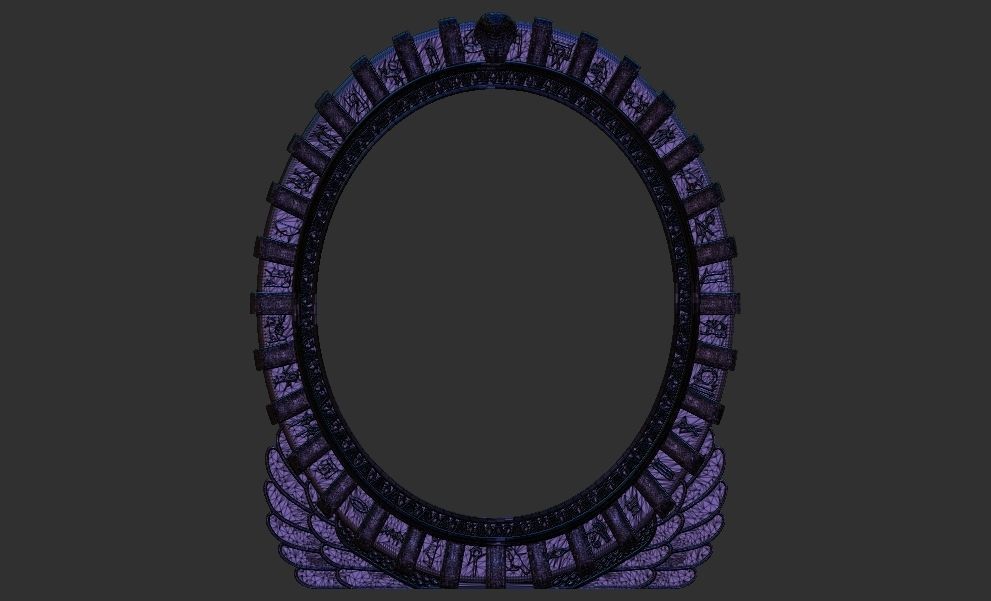 Egyptian Pharaonic Mirror Frame 3D printable cnc model 3D model 3D ...