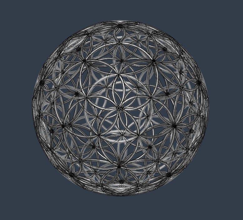 Flower of Life Sphere 3D Model 3D model 3D printable | CGTrader