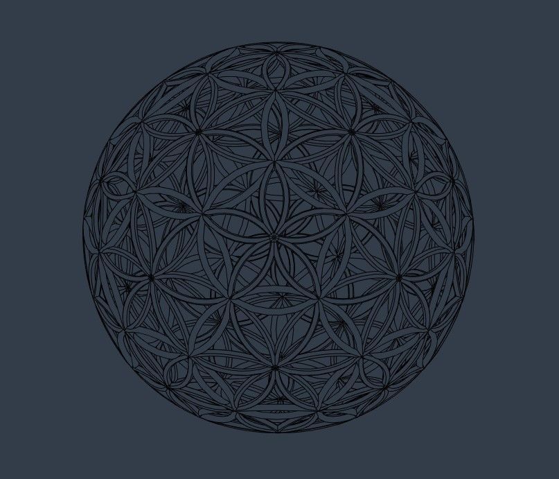 Flower of Life Sphere 3D Model 3D model 3D printable | CGTrader